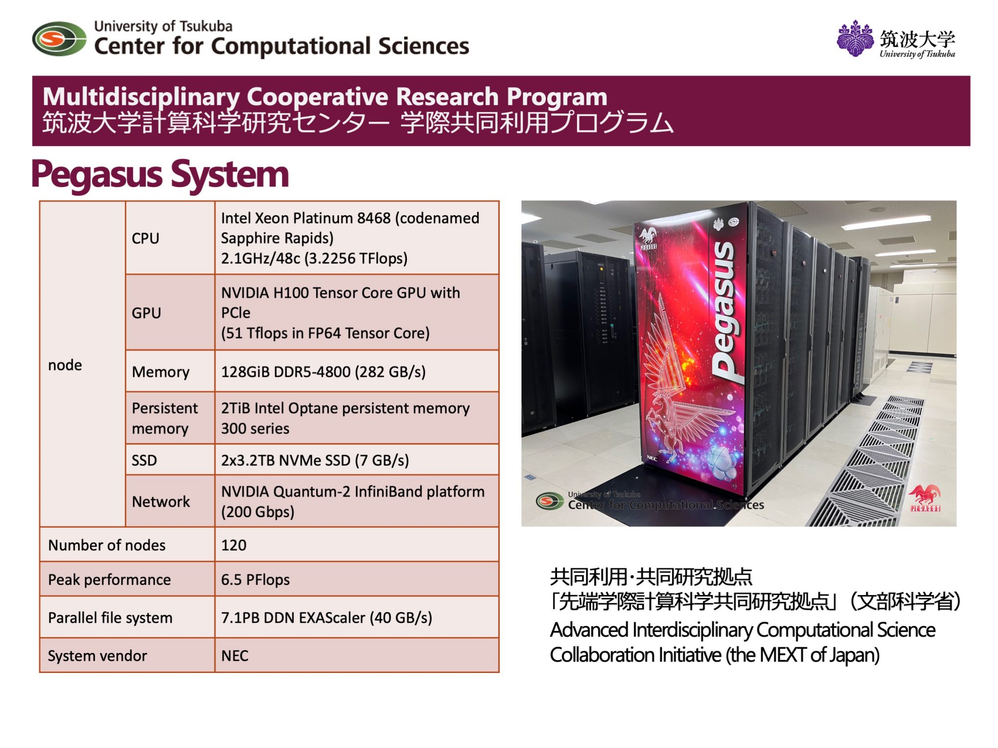 謝辞の手引き – 筑波大学 計算科学研究センター Center for Computational Sciences
